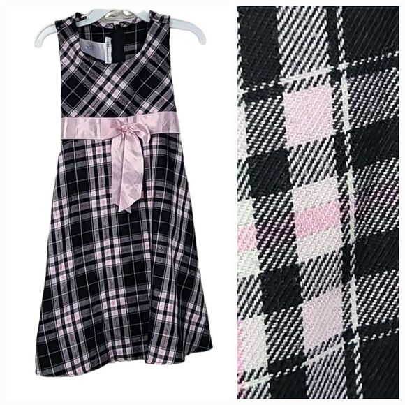 Bonnie Jean | Dresses | Bonnie Jeanblackpink Plaid Girls Midi Dress ...